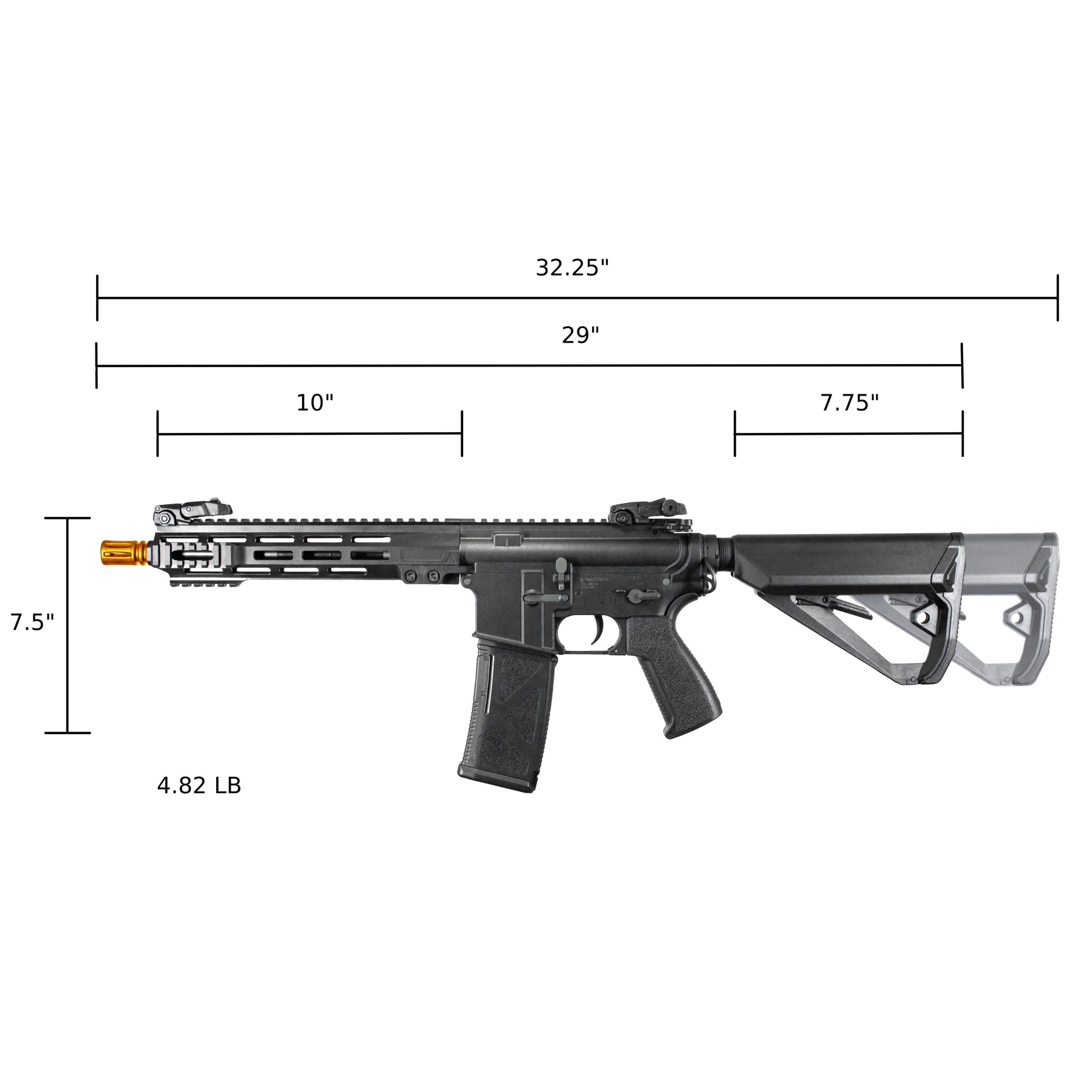 ARCTURUS LWT MK-I CQB 10" AEG SPORT Black Starter Pack – Arcturus Tactical